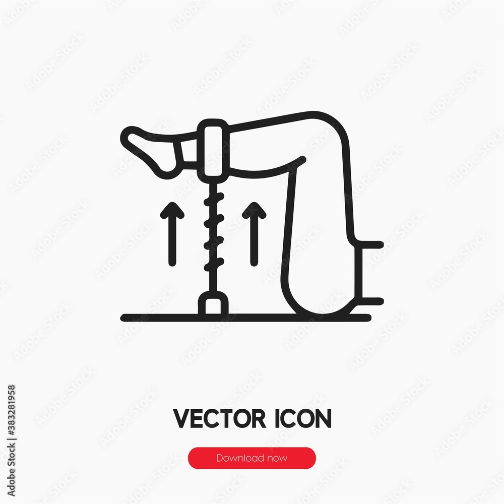 resistance band icon vector. Linear style sign for mobile concept and ...