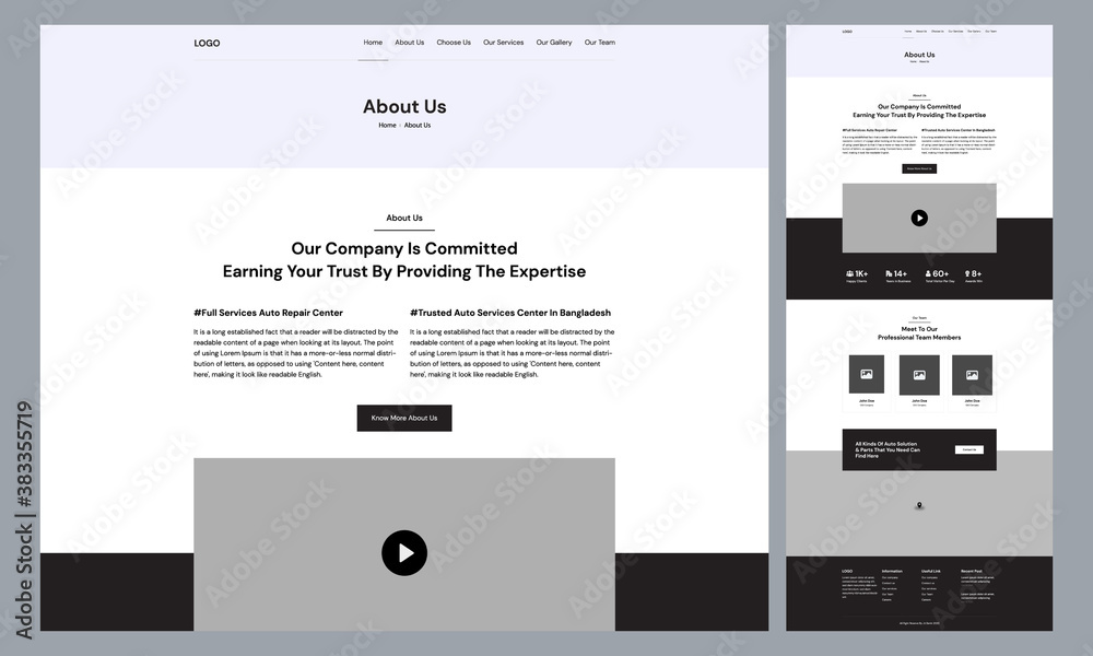 About us inner page website design template for business. ux ui ...