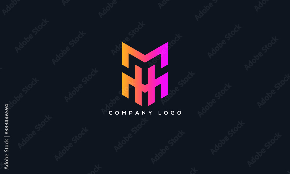 Alphabet letter icon logo MMH Stock Vector | Adobe Stock