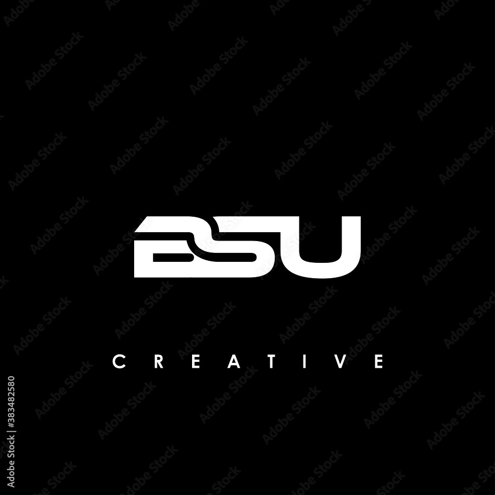 BSU Letter Initial Logo Design Template Vector Illustration Stock ...