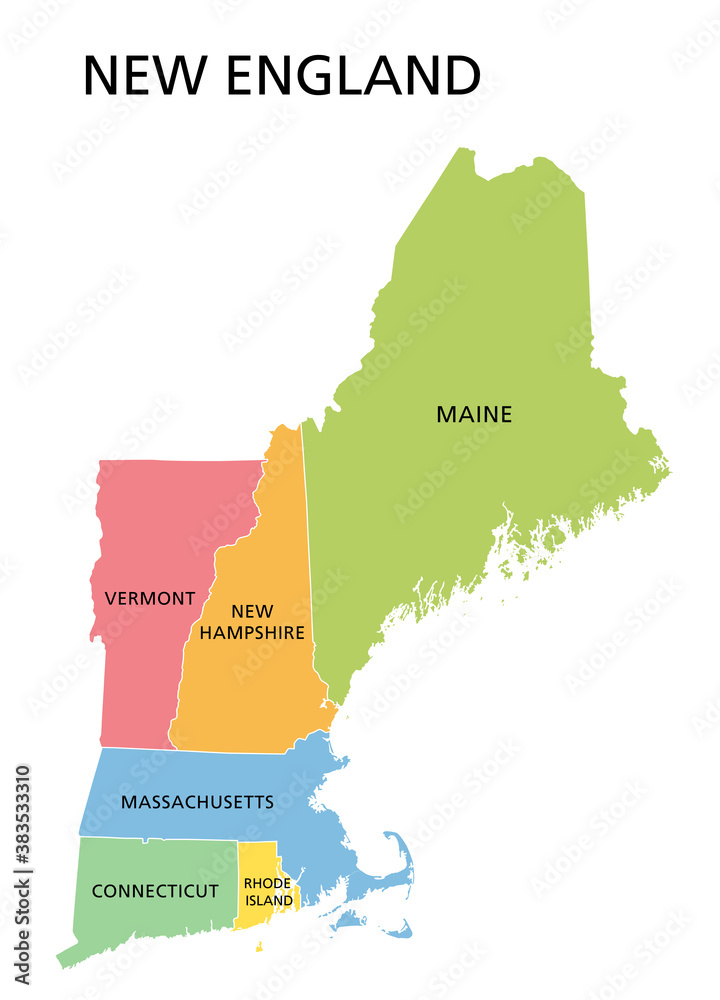 Mapa De New Hampshire Y Vermont New Hampshire And Vermont In December