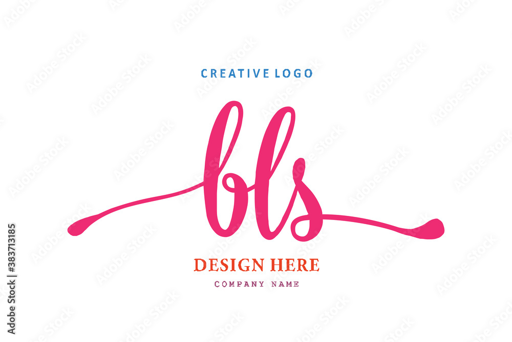 pharmacy logo composition of the letter BLS is simple, easy to ...