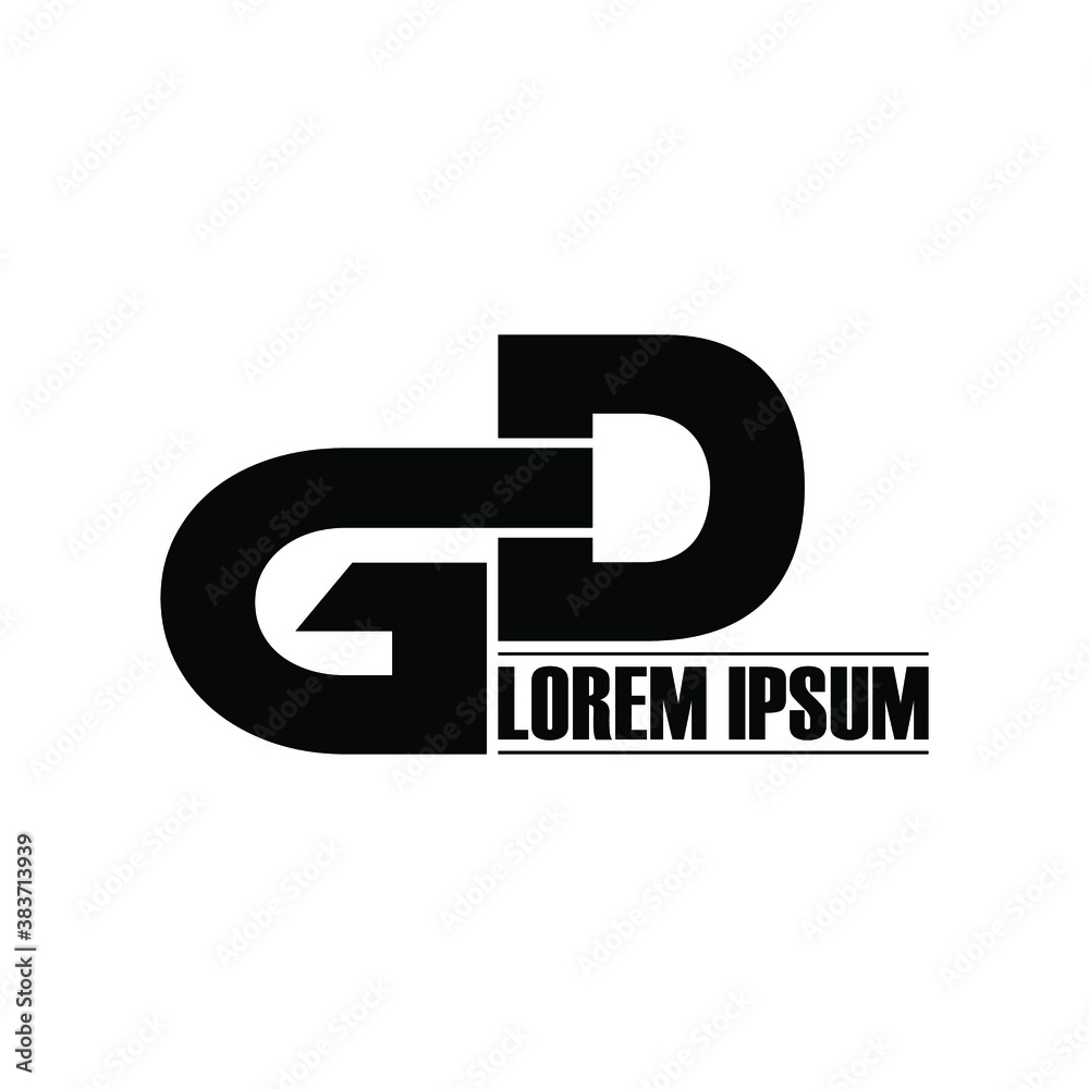 Letter GD simple logo design vector Stock Vector | Adobe Stock