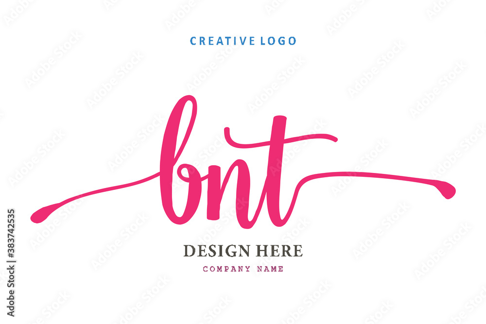 pharmacy logo composition of the letter BNT is simple, easy to ...
