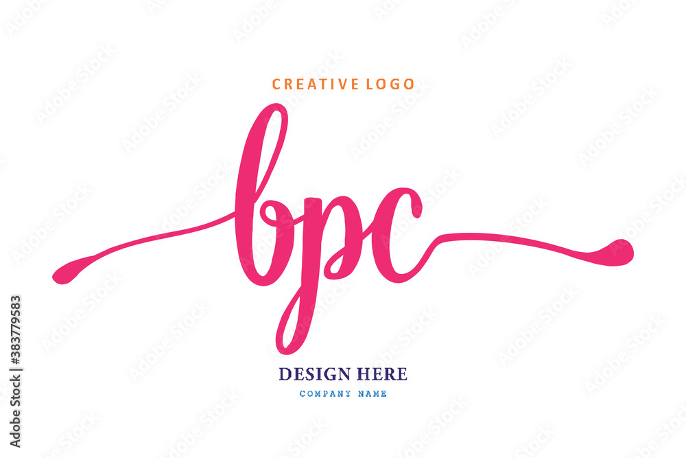 pharmacy logo composition of the letter BPC is simple, easy to ...
