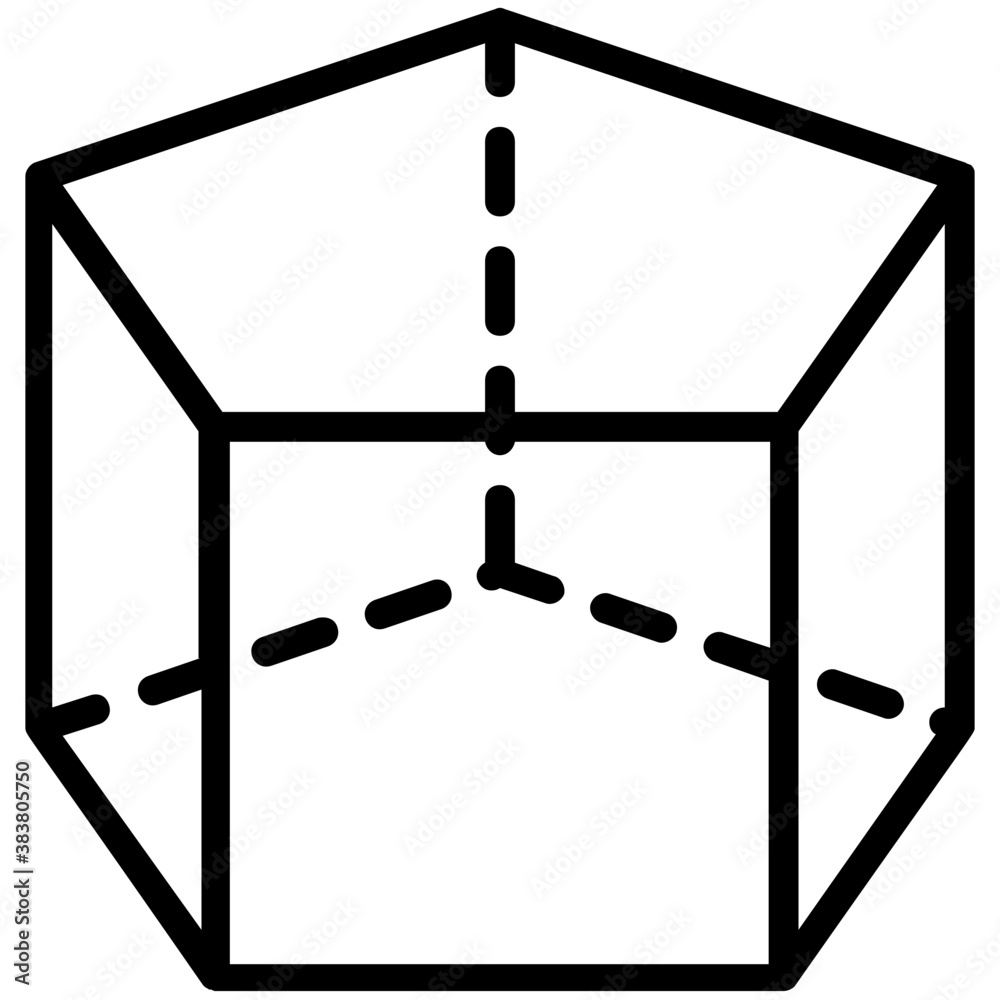 Pentagonal Prism Stock Vector | Adobe Stock