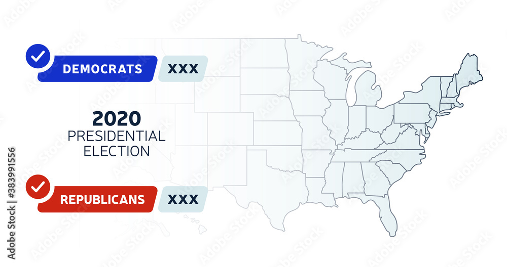 2024 USA Presidential election results map. Usa map voting ...