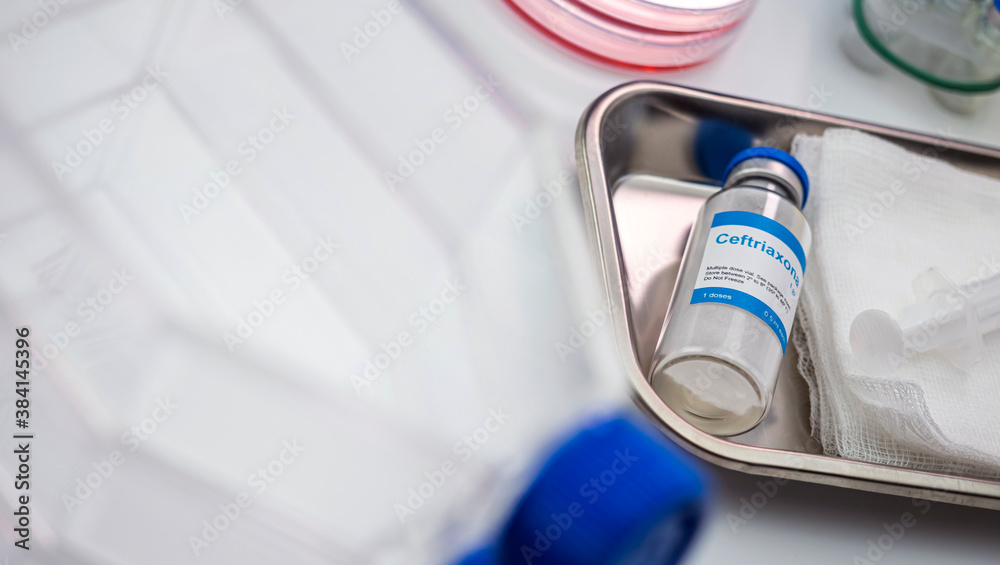 Ceftriaxone vial, is a broad spectrum cephalosporin for parenteral use ...