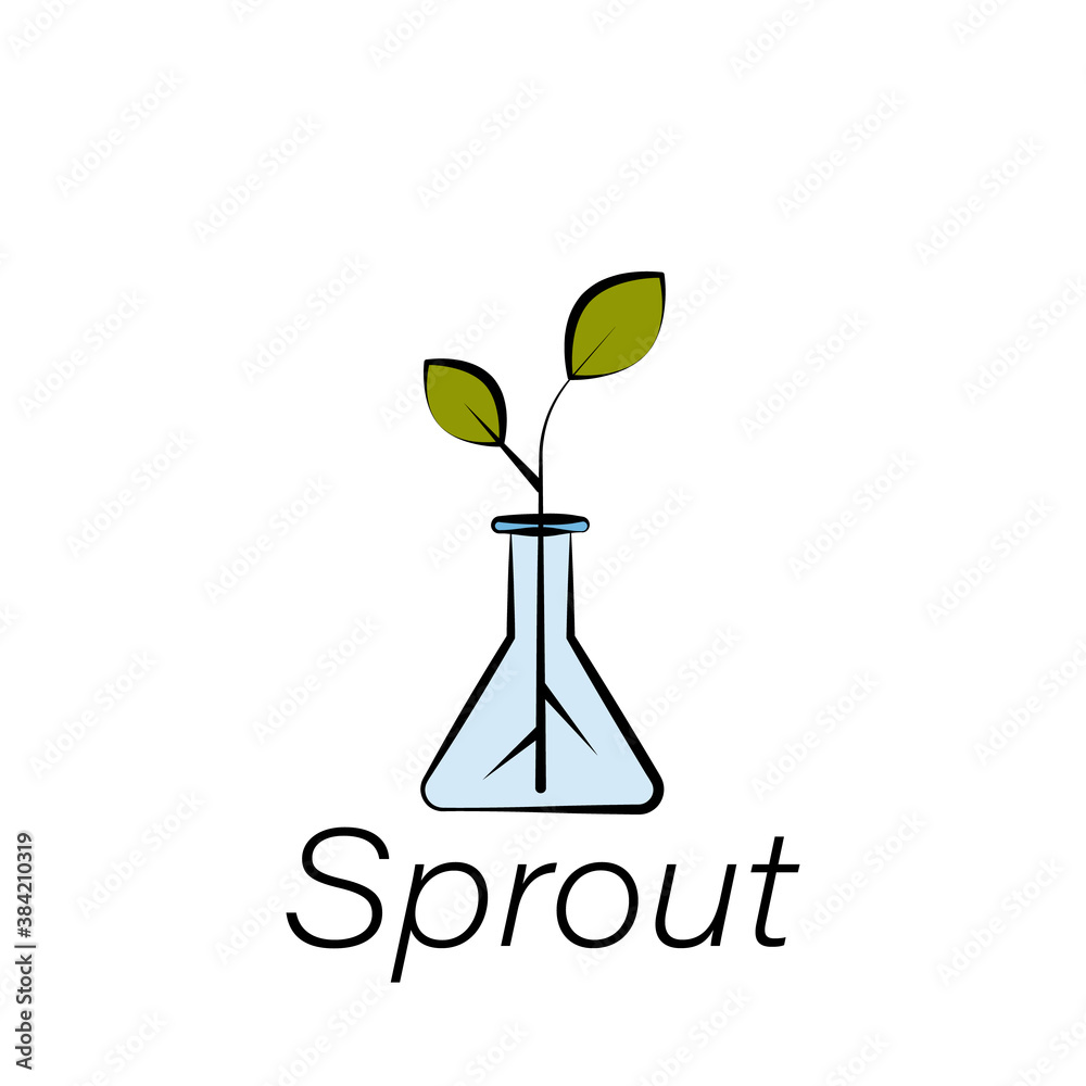 sprout hand draw icon. Element of farming illustration icons. Signs and ...