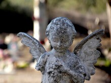 Baby Angel In Cemetery Free Stock Photo - Public Domain Pictures