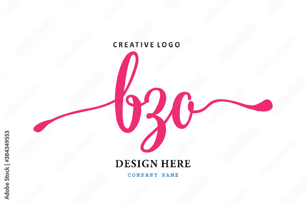 pharmacy logo composition of the letter BZO is simple, easy to ...