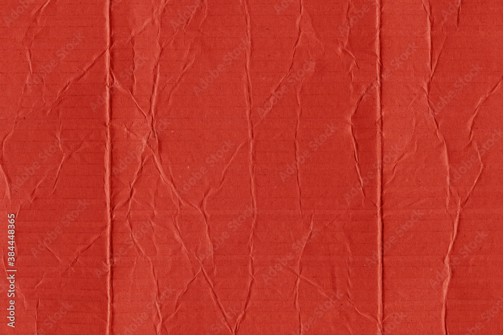 A red vintage rough sheet of carton. Recycled environmentally friendly ...