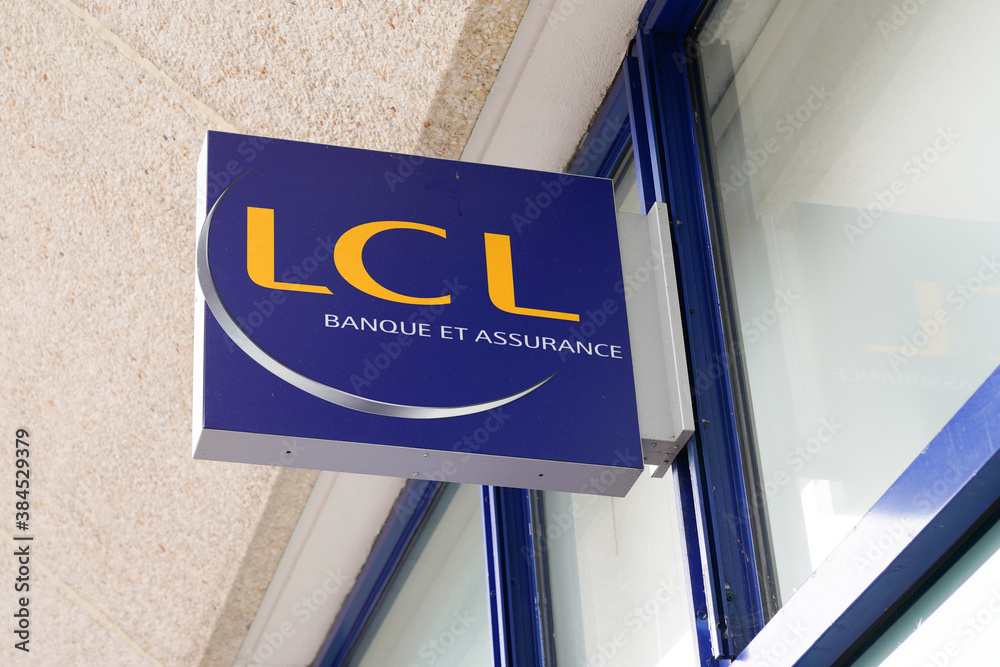 lcl logo and sign of le credit Lyonnais text Banque et assurance french ...