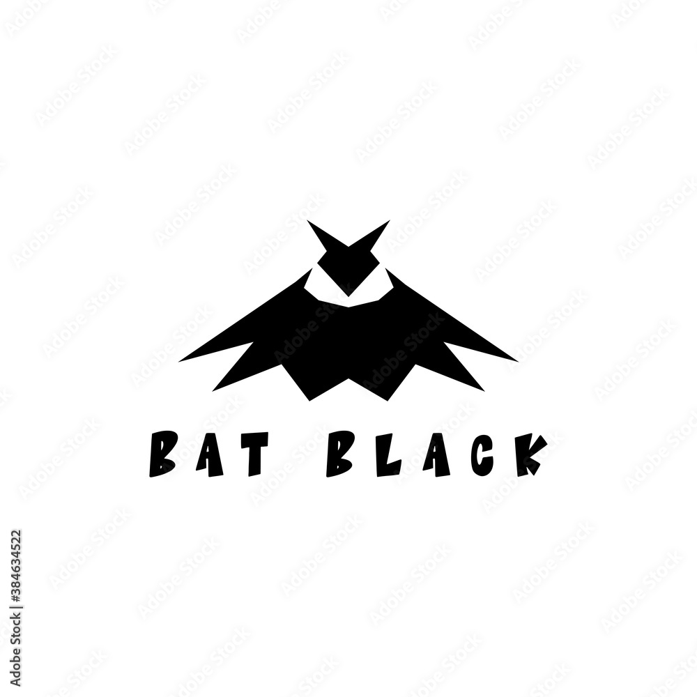 Bat Black Logo Symbol Vector Wing Animal Stock Vector | Adobe Stock