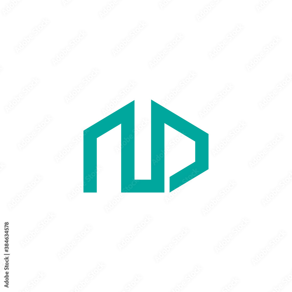 Nd Logo Vector Simple Templates Symbol Capital Stock Vector | Adobe Stock