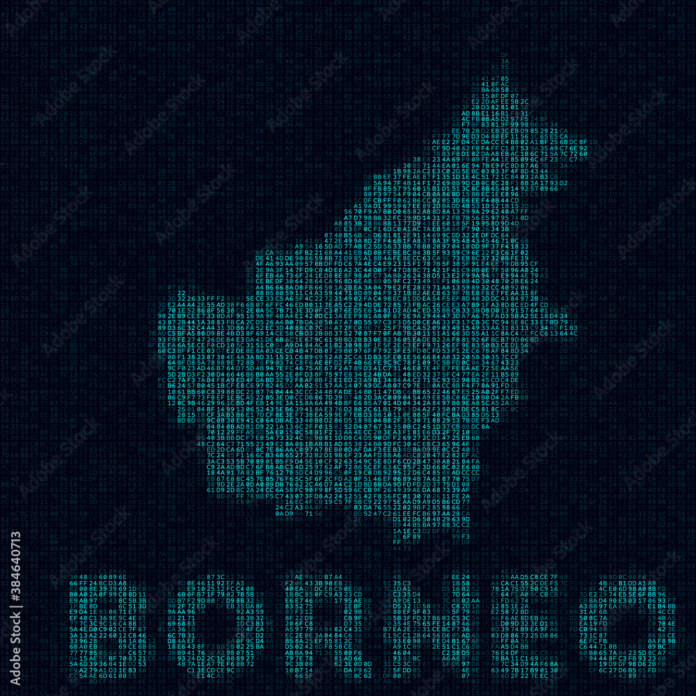Borneo tech map. Island symbol in digital style. Cyber map of Borneo ...
