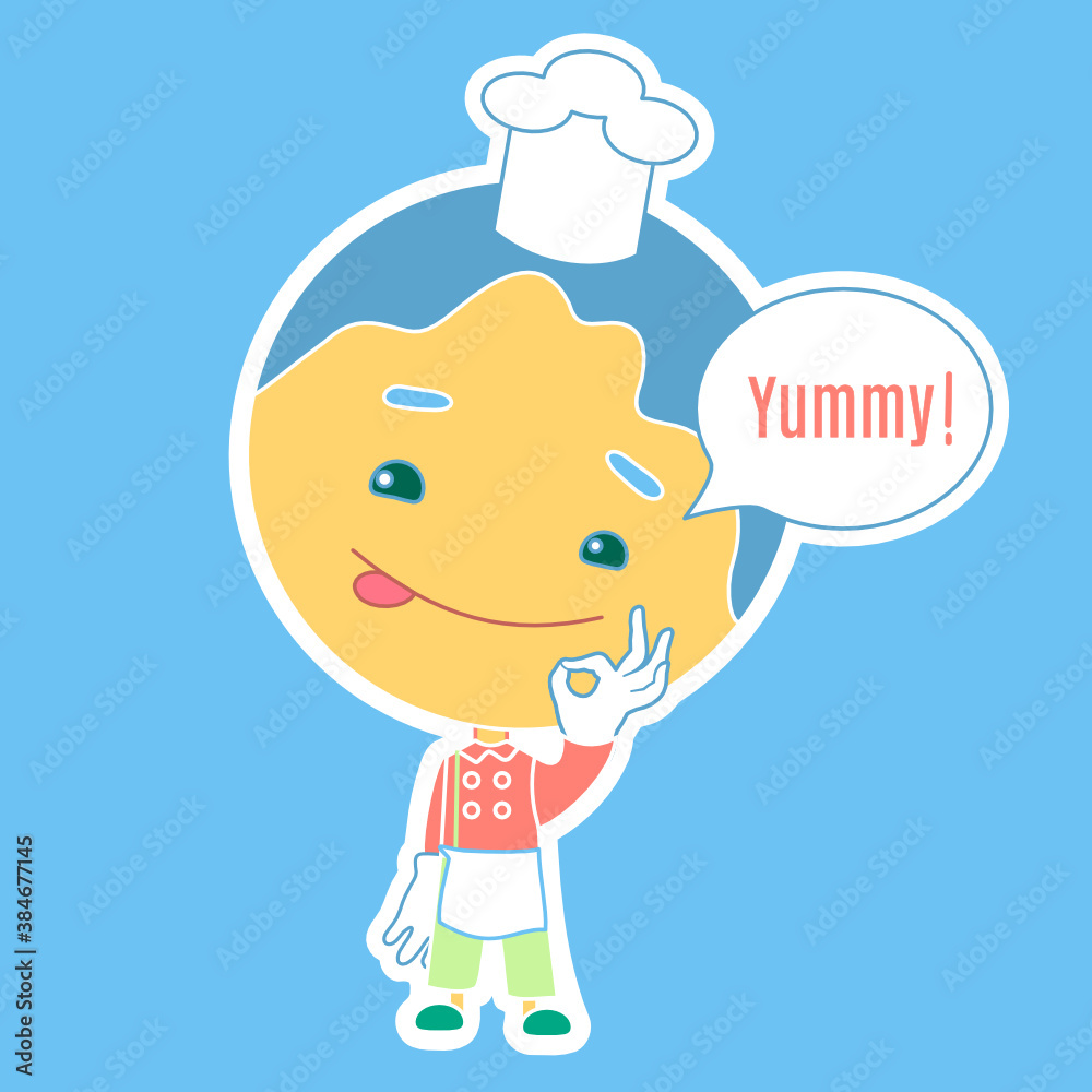 emoticon with chibi boy with yummy expression on his face showing ...