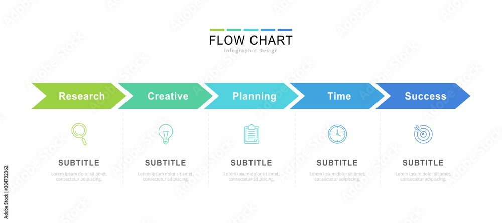 Simple infographic flow chart Stock Vector | Adobe Stock