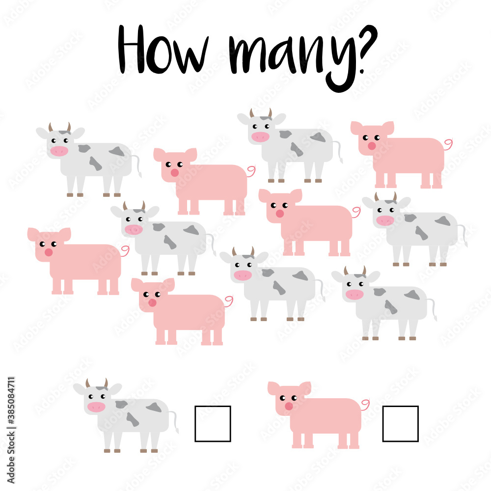 How many objects.Preschool Counting Activities. Printable worksheet ...