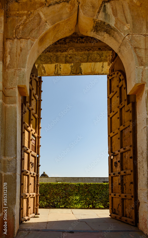 Entrance gate & walls of medieval era at Padmini Palace, a UNESCO world ...