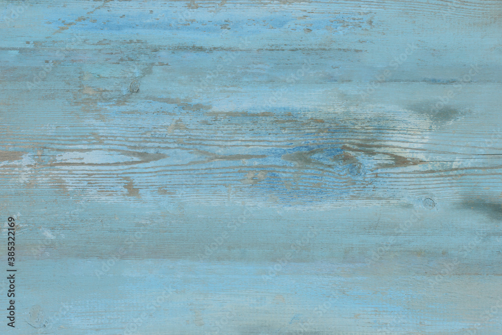 Watercolor blue wood background. Light blue wood texture of pine board ...