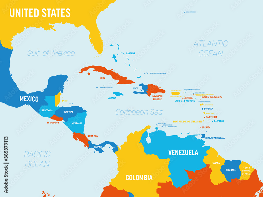 Middle America Map United States