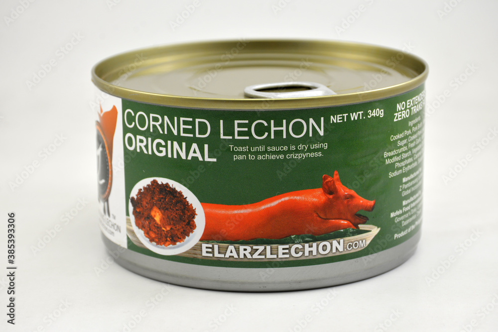 Elarz lechon (roasted pork) corned lechon original can in Manila ...