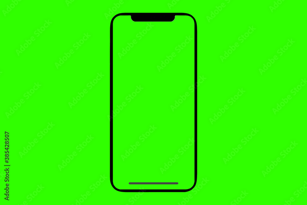 Smartphone similar to iphone 12 pro max with green screen for ...