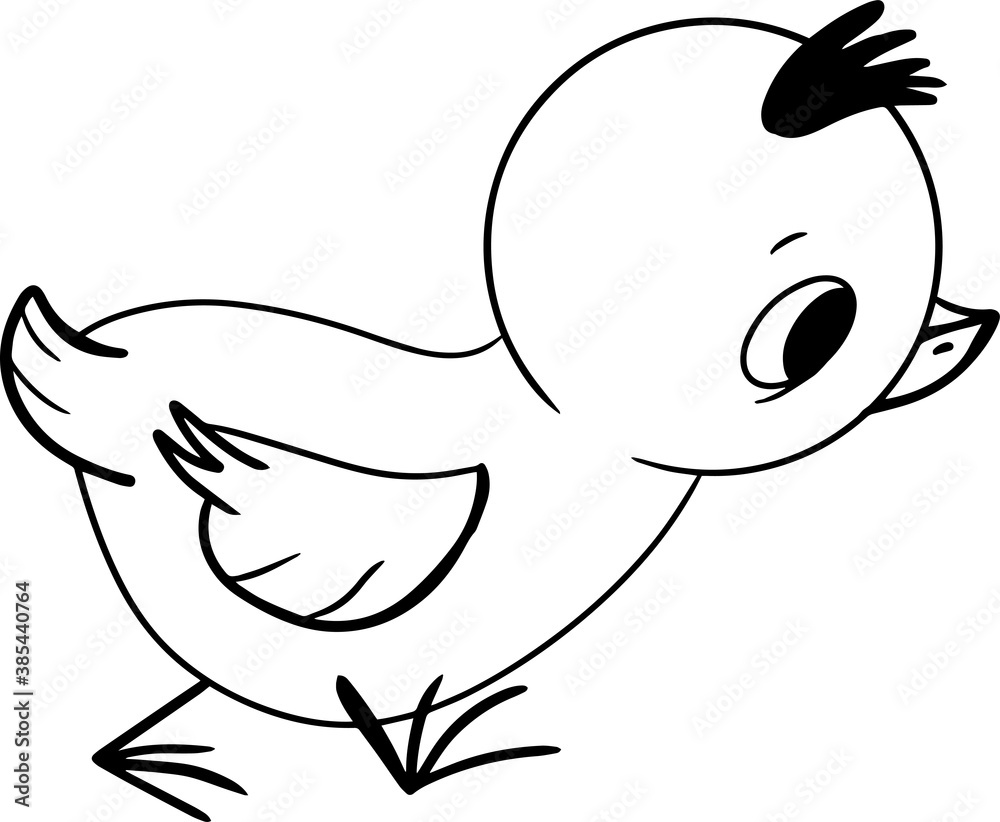 Little chicks isolated on white background .Cute baby chick, hand drawn ...