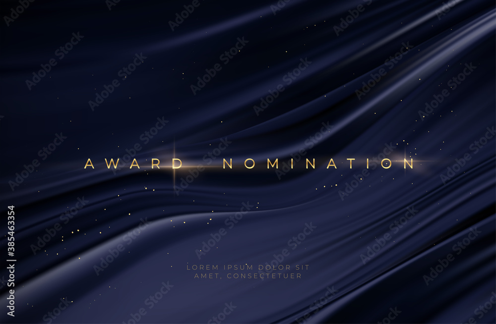 Awarding the nomination ceremony luxury black wavy background with ...