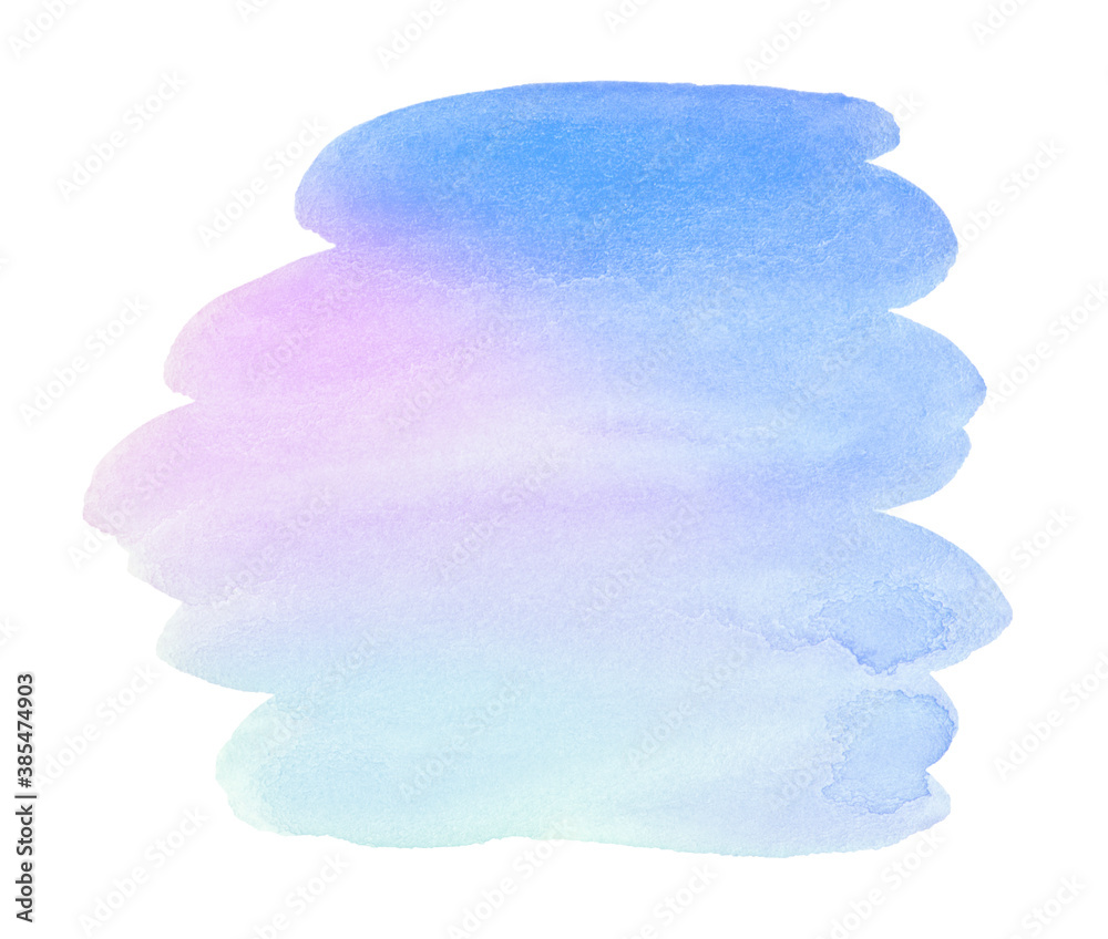 Multicolored watercolor spots in pastel colors with natural stains on a ...