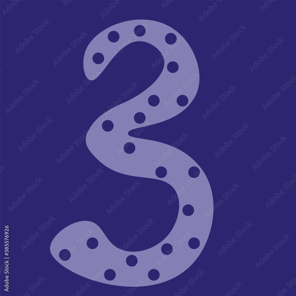 printing cards for children numbers vector illustration, numbers 1,2,3 ...