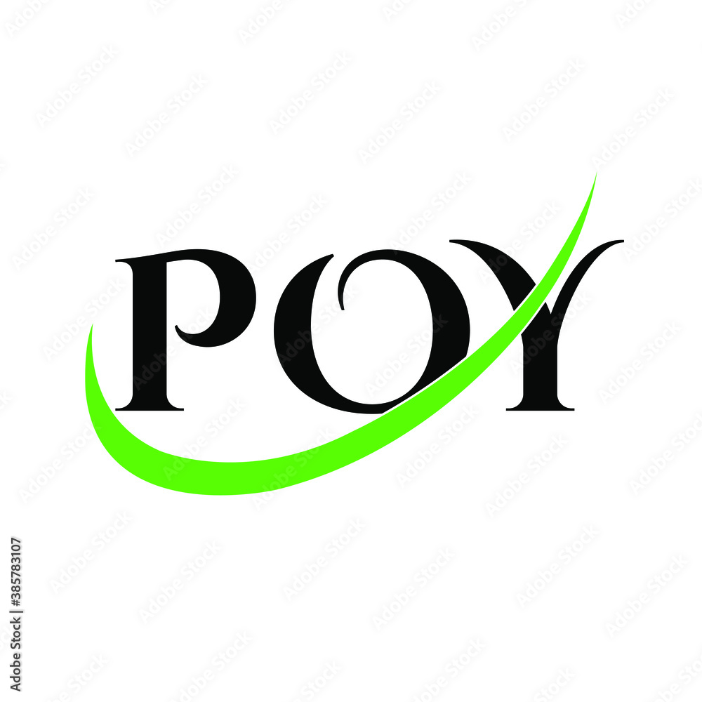 poy letter creative logo design Stock Vector | Adobe Stock