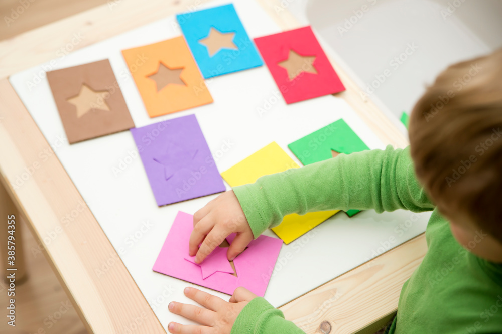 Learning colors. Matching game to find card for each star. 5 minute ...