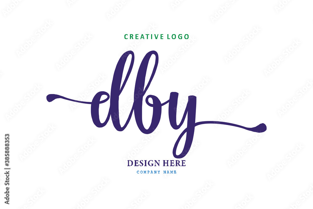 Vector de Stock logo susunan huruf DBY sederhana mudah dipaham, simpel ...