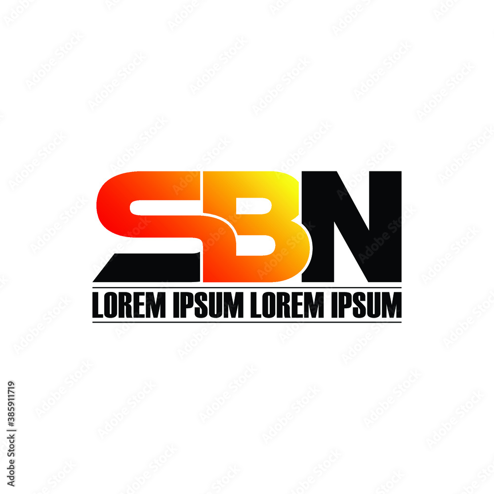 SBN letter monogram logo design vector Stock Vector | Adobe Stock