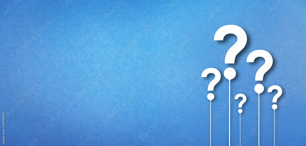 question mark on blue background, question mark concept Stock ...