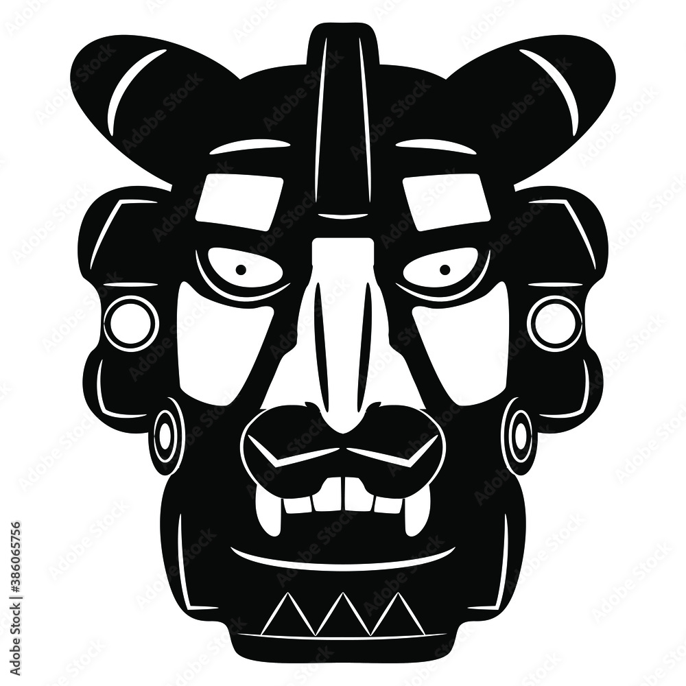 Mask of Zapotec Indians from Monte Alban. Pre Columbian Native American ...