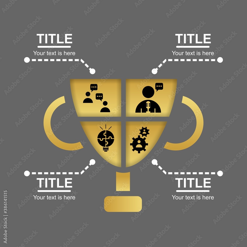 Elegant infographic with trophy concept Stock Vector | Adobe Stock