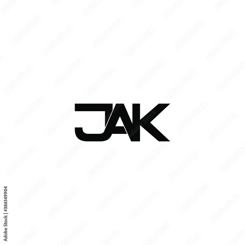 jak letter original monogram logo design Stock Vector | Adobe Stock