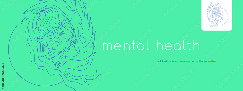 Psychologist logo concept. Psychology vector emblem cabinet with line ...