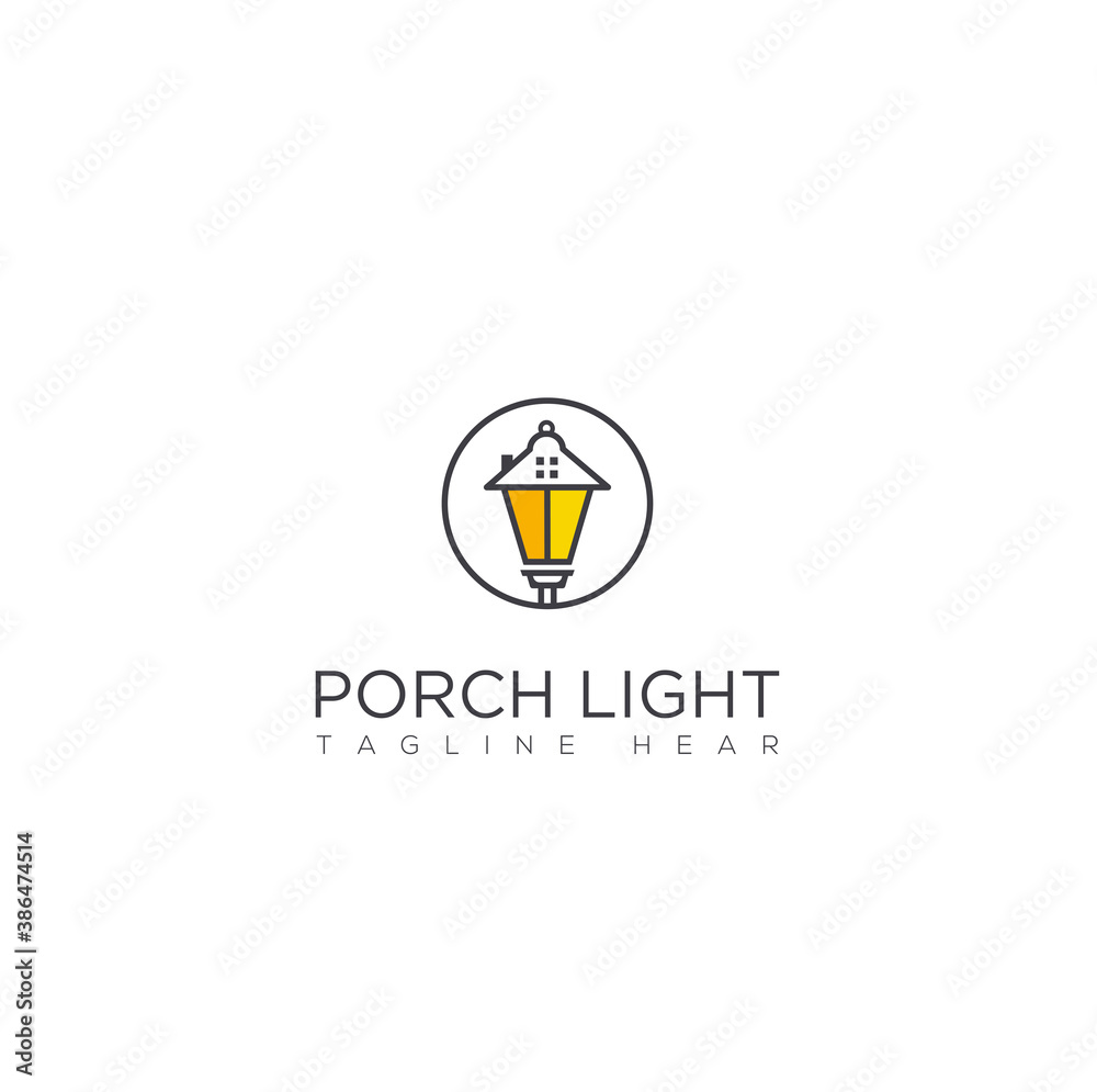 Porch light logo template Stock Vector | Adobe Stock