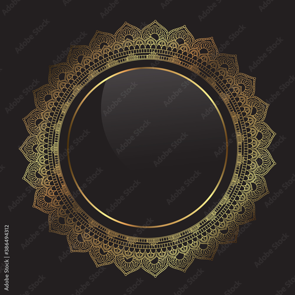 Elegant background with decorative gold frame Stock Vector | Adobe Stock
