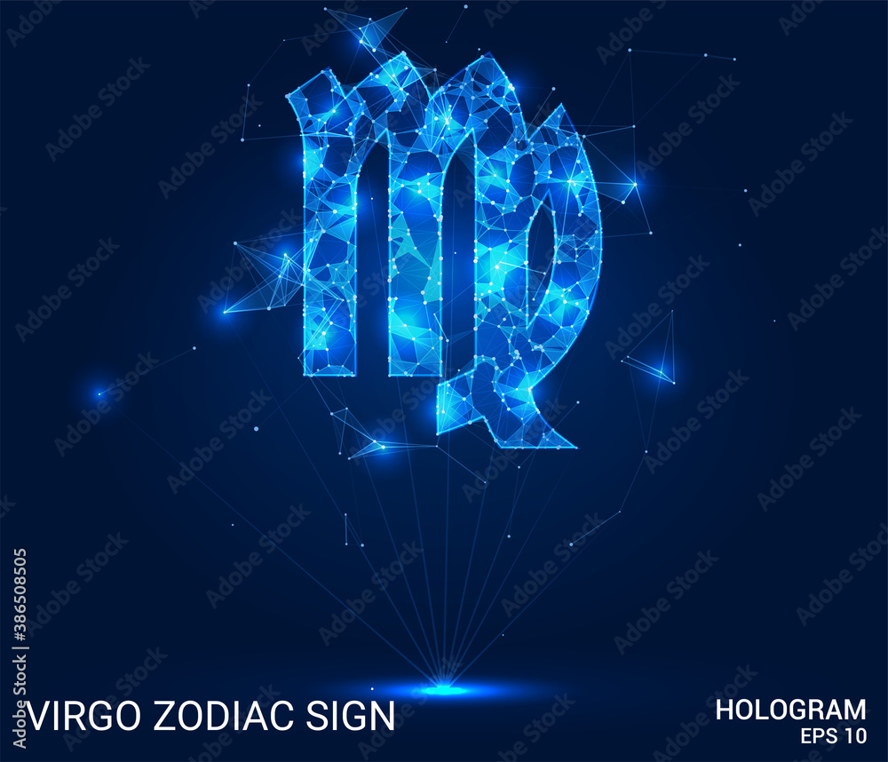 Hologram of Virgo zodiac sign. Virgo is a zodiac sign made up of ...