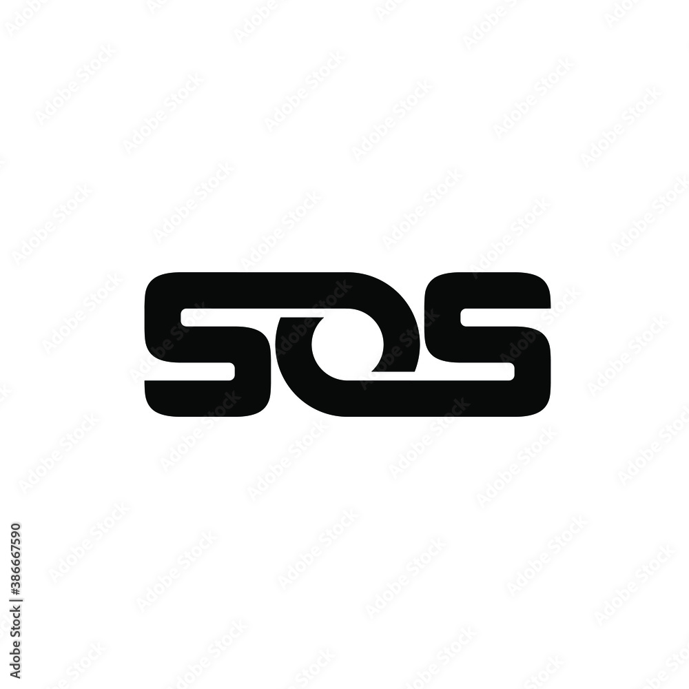 sos black with circle logo icon design vector Stock Vector | Adobe Stock
