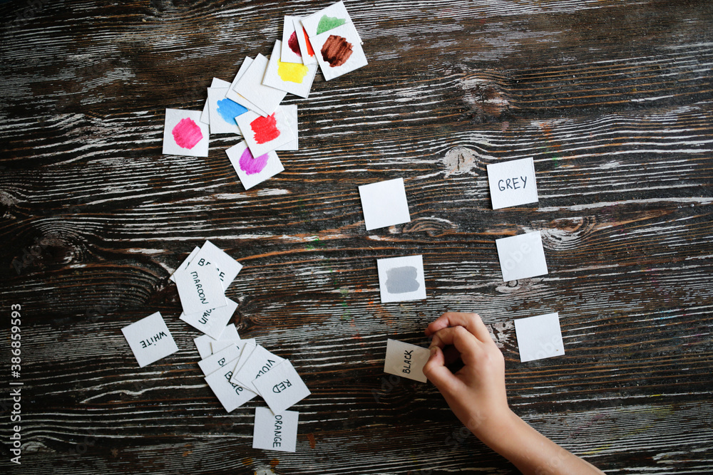 Learning color in English, homemade tutorials. kids learn colors, write ...