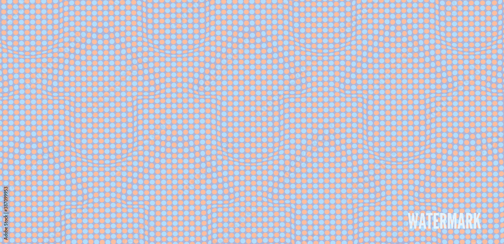 Arrows extruded from dotted pattern. Digital watermark for security ...