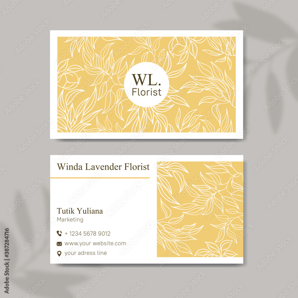 Florist business card template Stock Vector | Adobe Stock