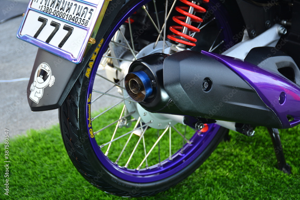 Honda motorcycle exhaust pipe at Vapin wheels car show in Pasig ...