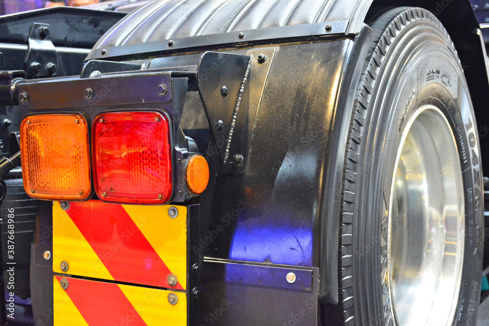 Fuso tractor brake and signal light at Philauto bus and truck show in ...
